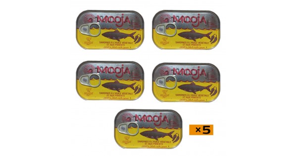 TurkAttar, Mooja Sardine in Vegetable Oil and Chili, Delicious, Omega-3 ...