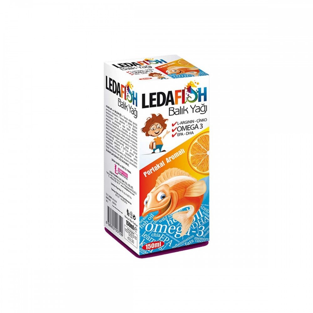 TurkAttar, Ledafish Fish Oil Syrup For Kids, Omega 3, Child Growth ...
