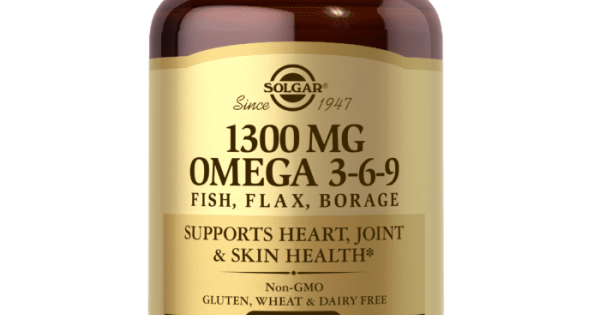 TurkAttar, Solgar, Omega 3-6-9, 1300 mg, Fish Flax Borage Oil, 60 Softgels