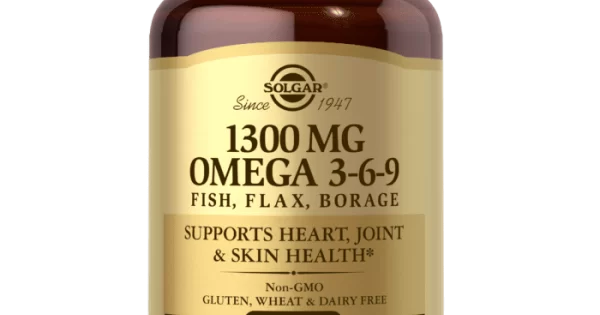 TurkAttar, Solgar, Omega 3-6-9, 1300 mg, Fish Flax Borage Oil, 60 Softgels