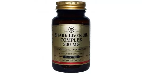 TurkAttar, Solgar, Shark Liver Oil Complex, 500 mg, 60 Softgels