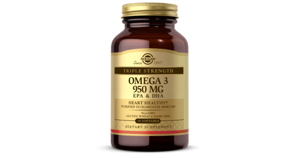 TurkAttar, Solgar, Triple Strength, Omega-3, EPA & DHA, 950 mg, 50 Softgels